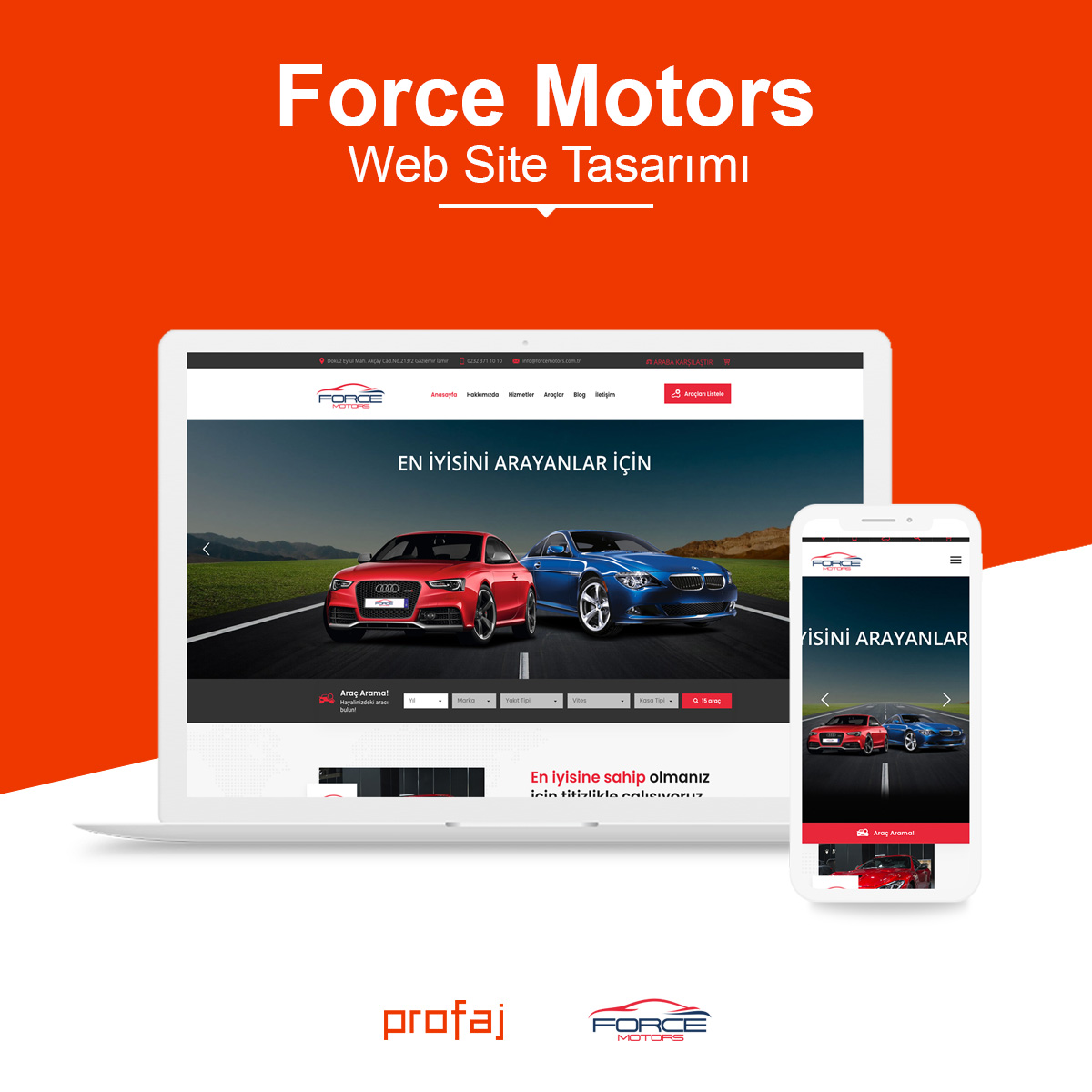 Force Motors Website Design - Profaj: Dijital Pazarlama ve Reklam Ajansı